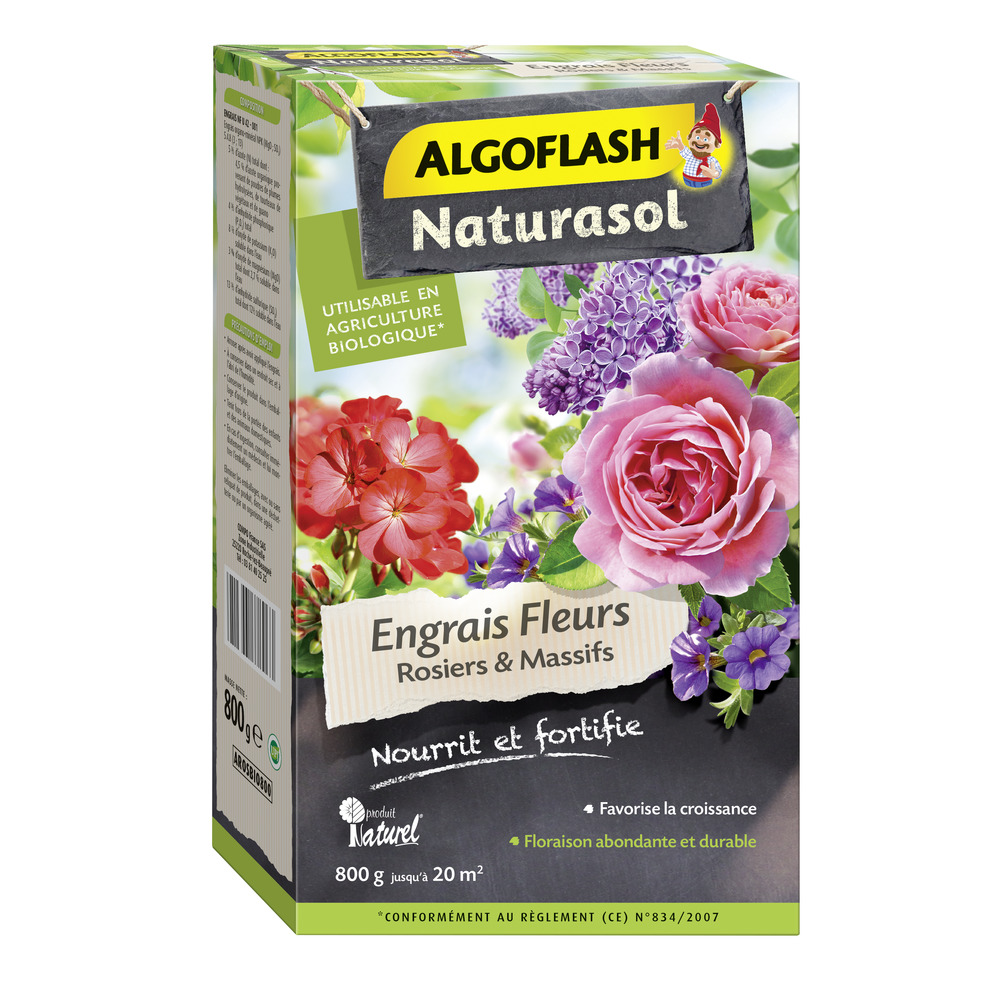 ENGRAIS FLEURS ROSIERS & MASSIFS 800GR | EKOJARDIN